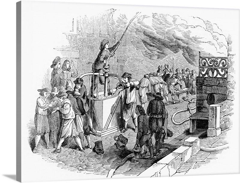 The first fire engine, used in Holland, c.1660 | Great Big Canvas