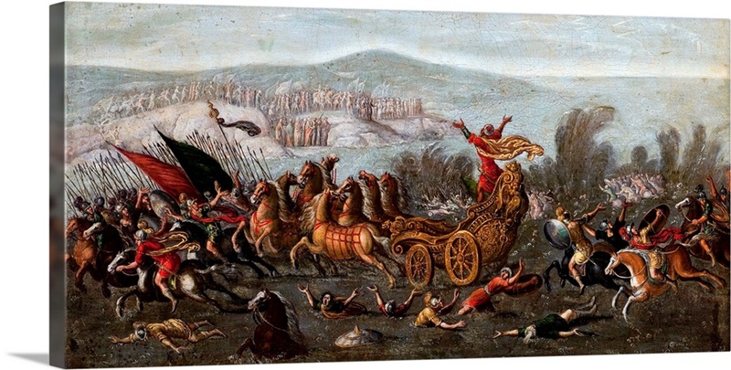 The Israelites Crossing The Red Sea, With Moses Parting The Waters ...