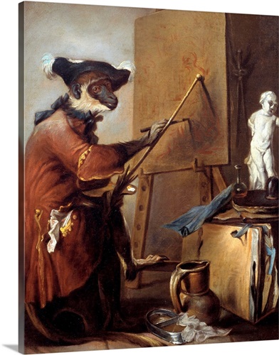 The Monkey Painter by Jean Baptiste Simeon Chardin | Great Big Canvas