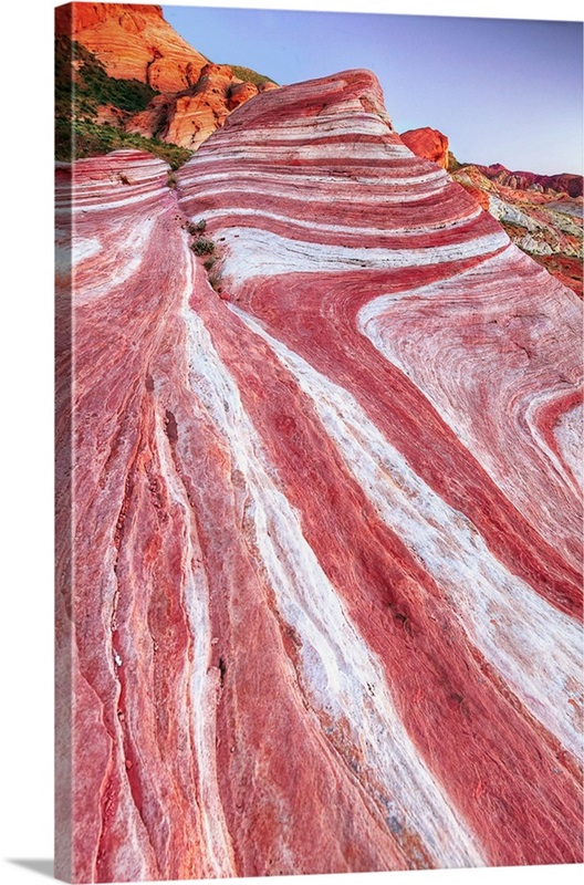 The unique looking Fire Wave at dusk, taken at the Valley of Fire, near ...