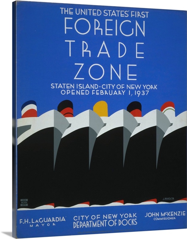 The United States' First Foreign Trade Zone Poster | Great Big Canvas