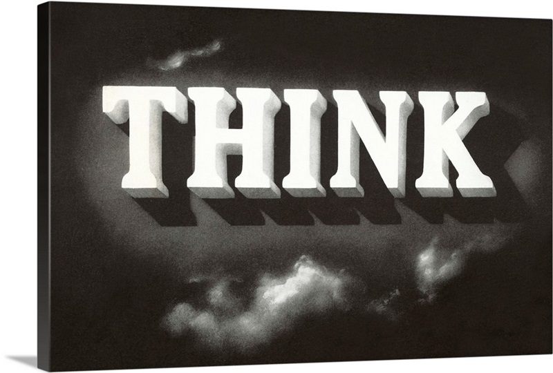 Think, Black And White | Great Big Canvas