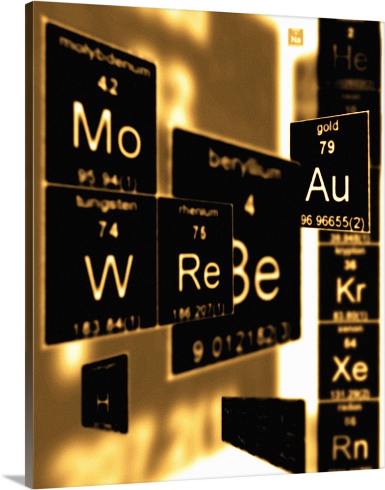 Three Dimensional Periodic Table of Elements Wall Art, Canvas Prints ...