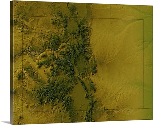 Topographic map of Colorado | Great Big Canvas