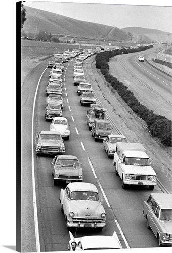 Traffic Jam Due To Rolling Stones Concert, Altamont Speedway, 1969 ...