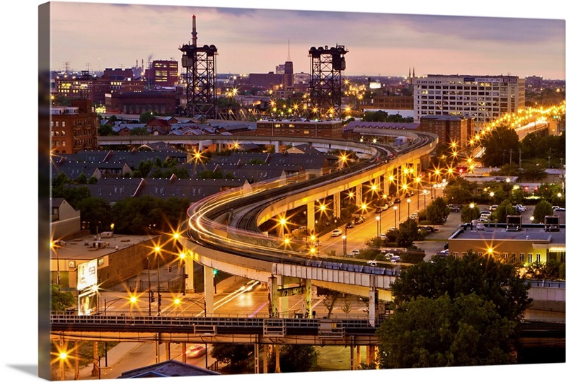 Train track coasts long exposure in Chicago's South Loop. | Great Big ...