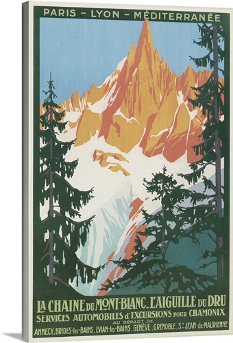 Travel Poster for French Alps | Great Big Canvas