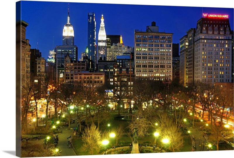 Union Square at Night, New York City | Great Big Canvas