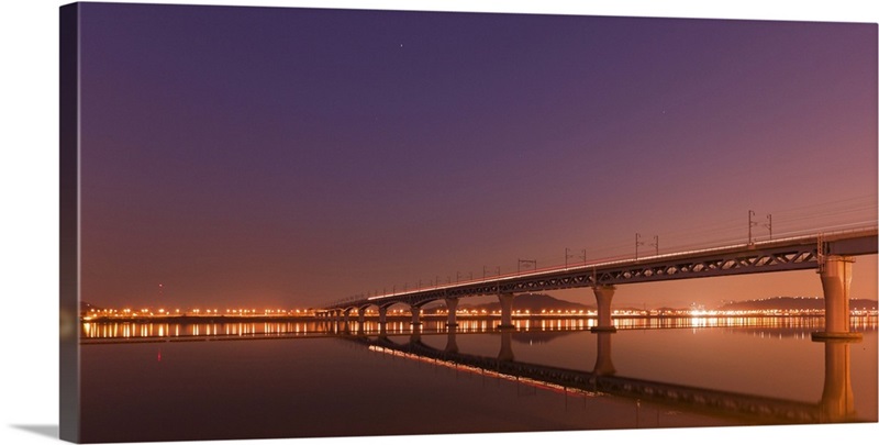 View of Incheon subway line crossing Han River, South Korea | Great Big ...