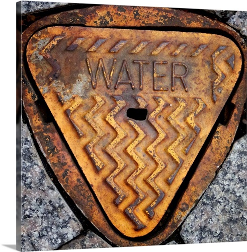 Water Pipe Access Panel on Sidewalk | Great Big Canvas