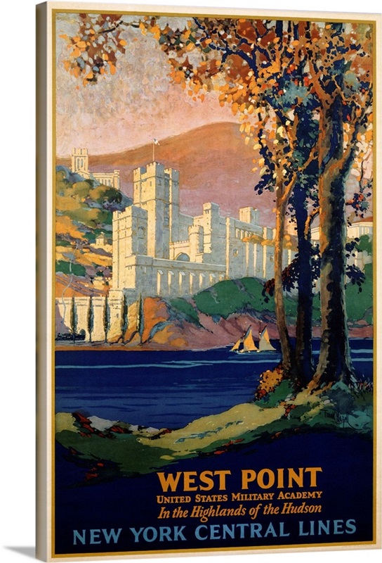 West Point - New York Central Lines Travel Poster By Frank Hazell ...