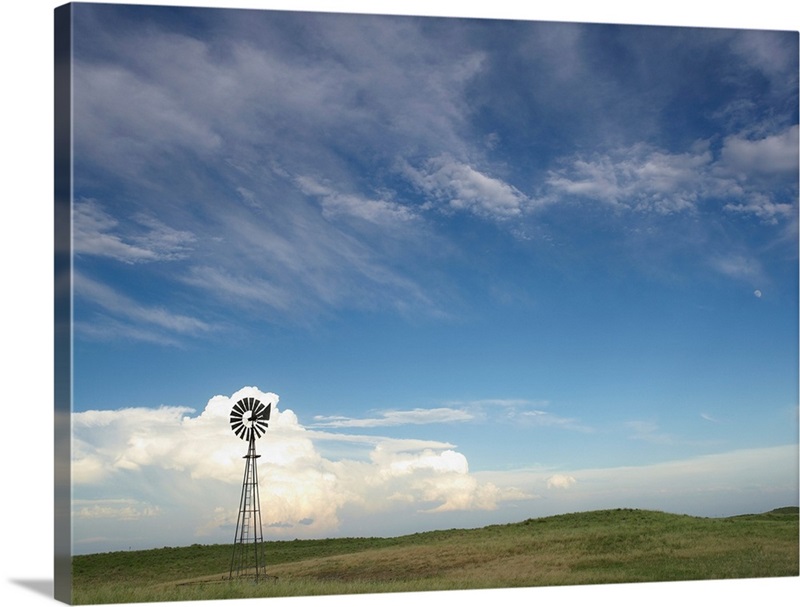 Windmill in field | Great Big Canvas