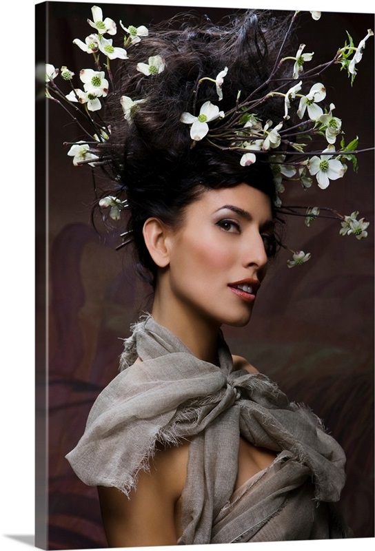 Woman entwined in nature | Great Big Canvas