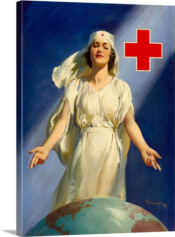 World War II Red Cross Painting By Haddon Sundblom | Great Big Canvas