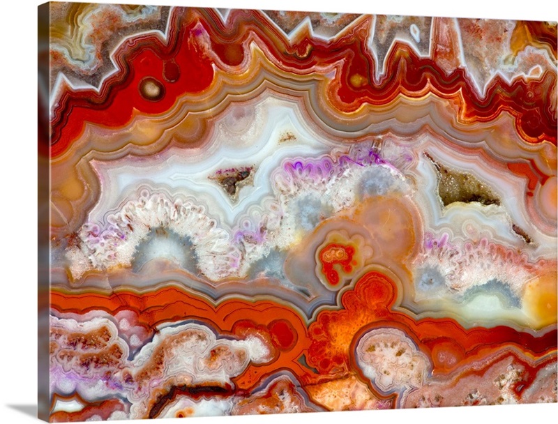 Zig Zag Pattern Crazy Lace Agate | Great Big Canvas