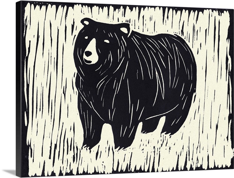 Bear Linocut | Great Big Canvas