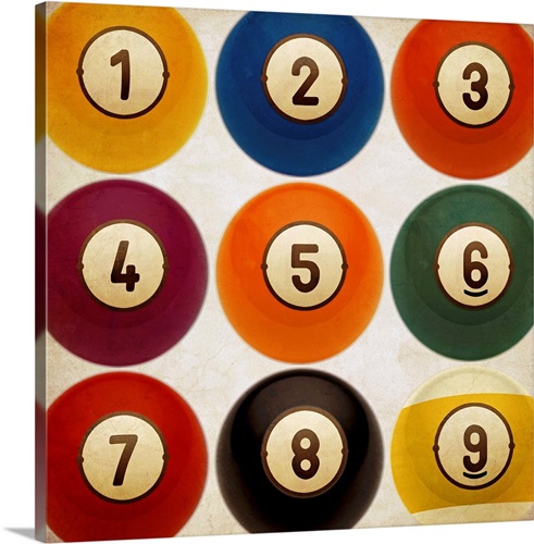 Billiards Antiqued Wall Art, Canvas Prints, Framed Prints, Wall Peels ...