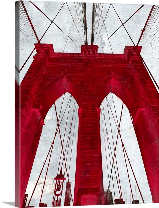 Brooklyn Bridge Red | Great Big Canvas