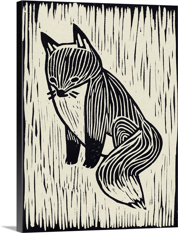 Fox Linocut | Great Big Canvas