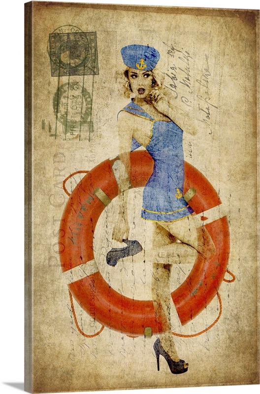 Pinup Girl - Sailing | Great Big Canvas