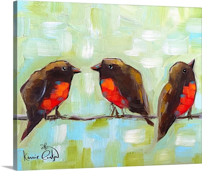 3 Robins On A Wire | Great Big Canvas