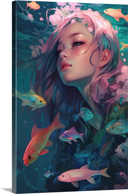 Anime - Fish Girl II | Great Big Canvas