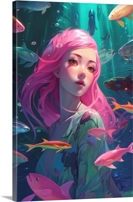 Anime - Fish Girl III | Great Big Canvas