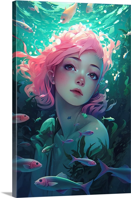 Anime - Fish Girl IV | Great Big Canvas
