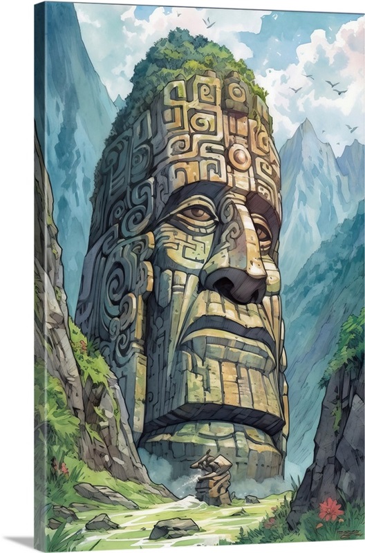 Anime - Tiki Head I | Great Big Canvas