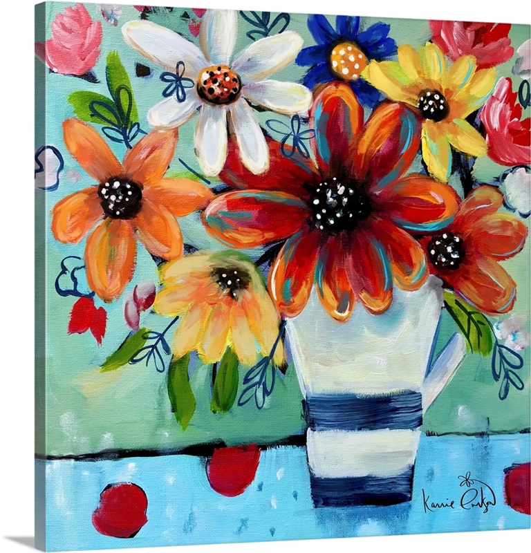 Daisies In Pitcher | Great Big Canvas