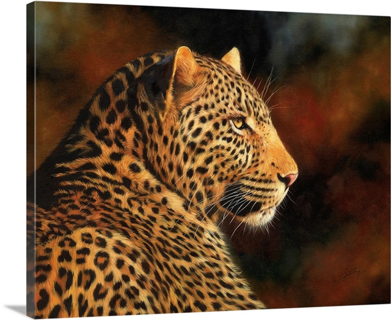 Leopard Looking Right | Great Big Canvas