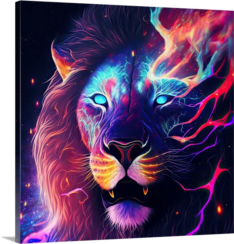 Nebula Lion IV | Great Big Canvas