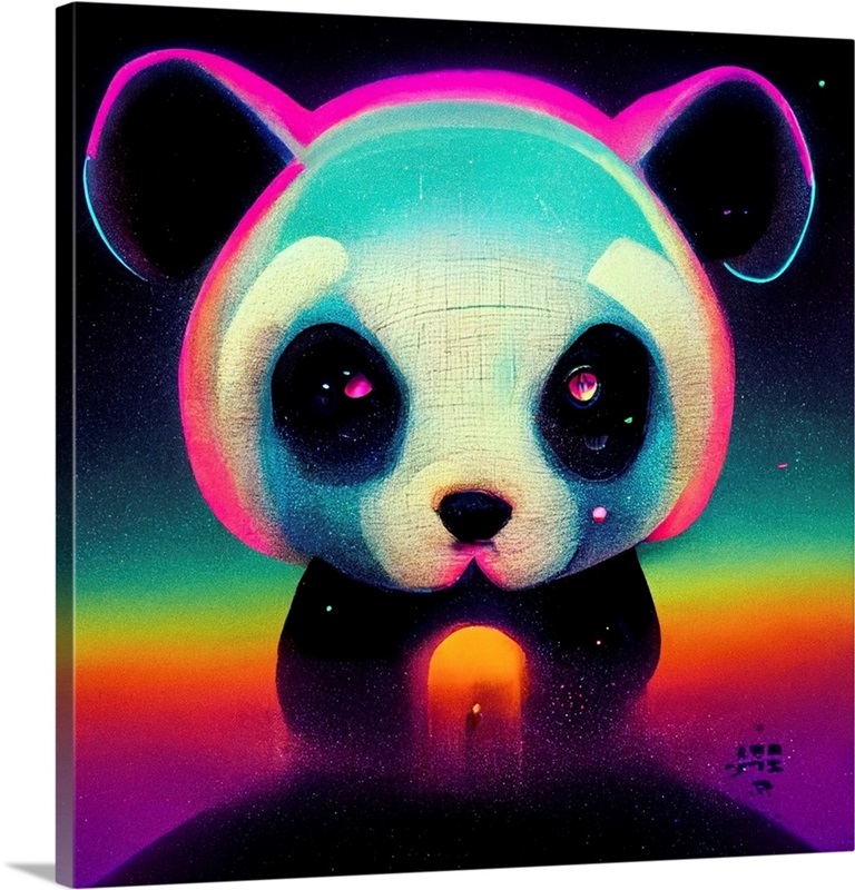 Neon Panda | Great Big Canvas