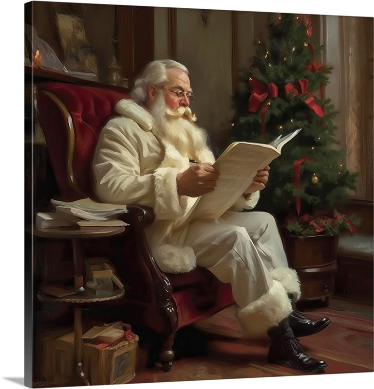 Santa Checking List 10 | Great Big Canvas