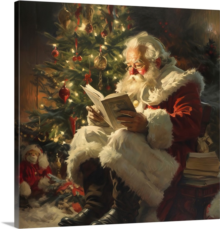 Santa's Last Minute Check | Great Big Canvas