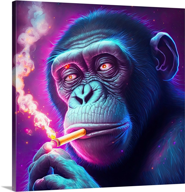 Smoking Chimp | Great Big Canvas