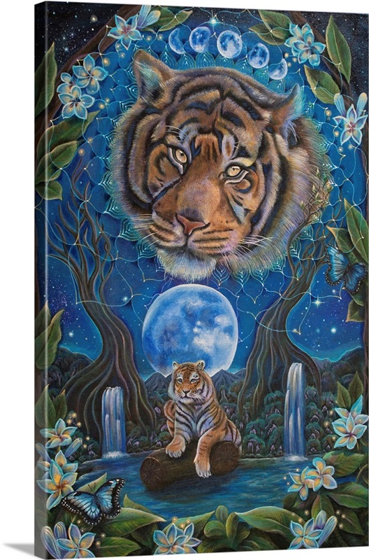 Tiger at Moonlight | Great Big Canvas