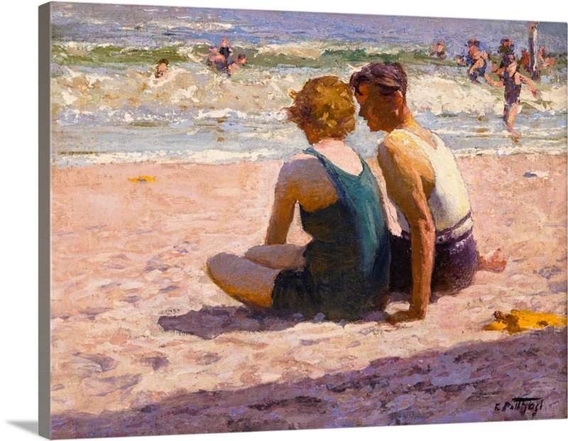 Figures on the Beach Wall Art, Canvas Prints, Framed Prints, Wall Peels ...