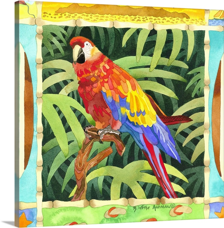 Surf Parrot | Great Big Canvas