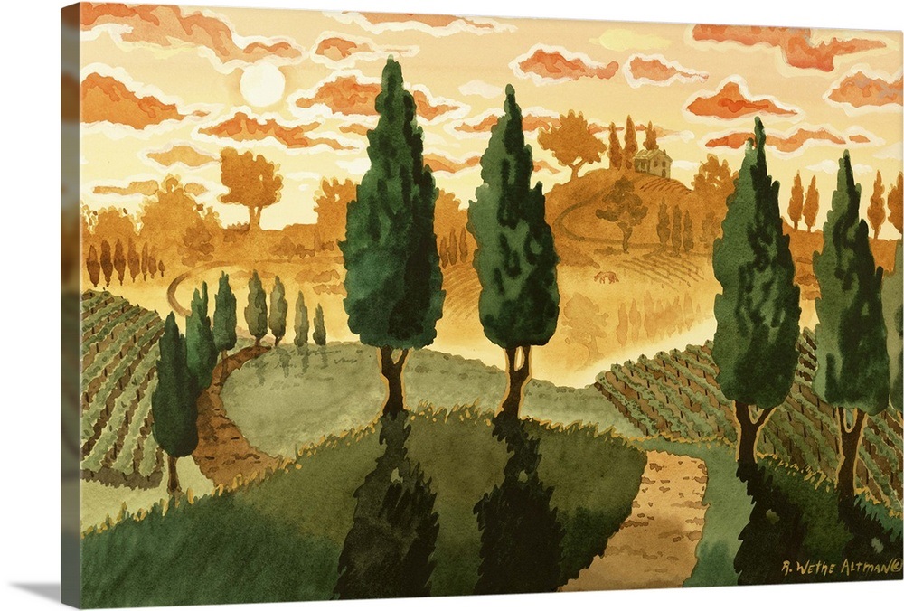 Tuscan Sunset Wall Art, Canvas Prints, Framed Prints, Wall Peels ...