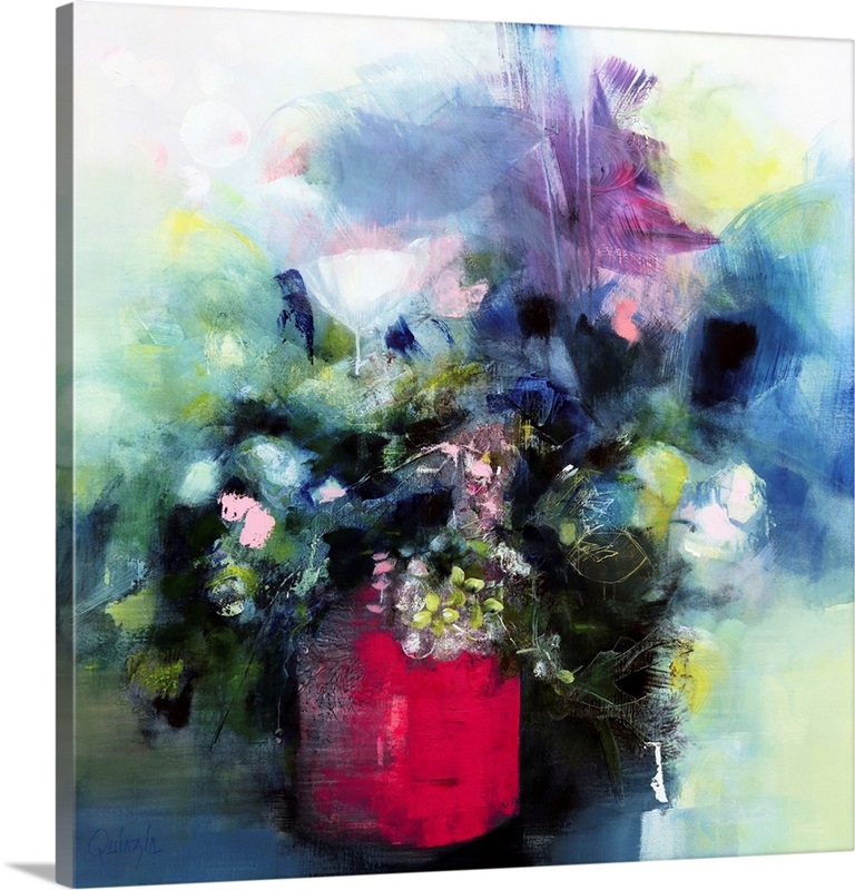 Flowers In A Pink Pot | Great Big Canvas