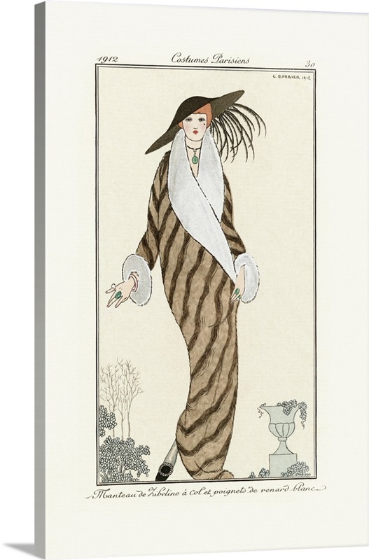 Sable Coat, Journal Des Dames Et Des Modes, By French Illustrator ...