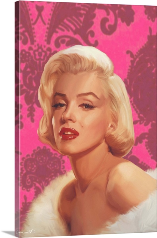 True Blue Marilyn In Pink | Great Big Canvas