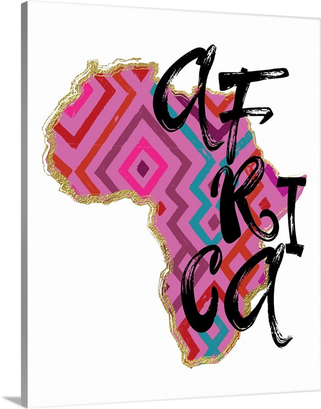 Afro Map 1 | Great Big Canvas