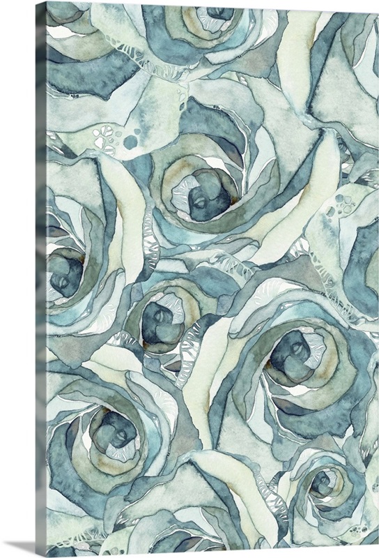 Bloom Beautiful - Aqua | Great Big Canvas