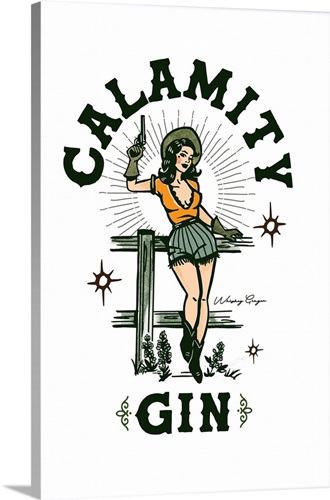 Calamity Gin Black Wall Art, Canvas Prints, Framed Prints, Wall Peels ...