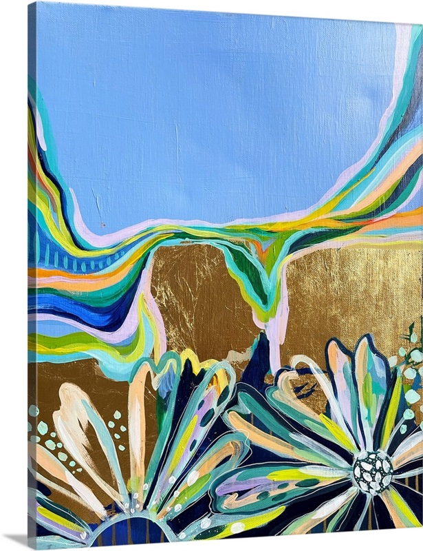 Color Drip Floral | Great Big Canvas
