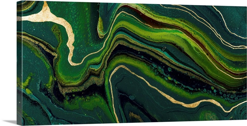 Emerald Green Abstract 6 | Great Big Canvas