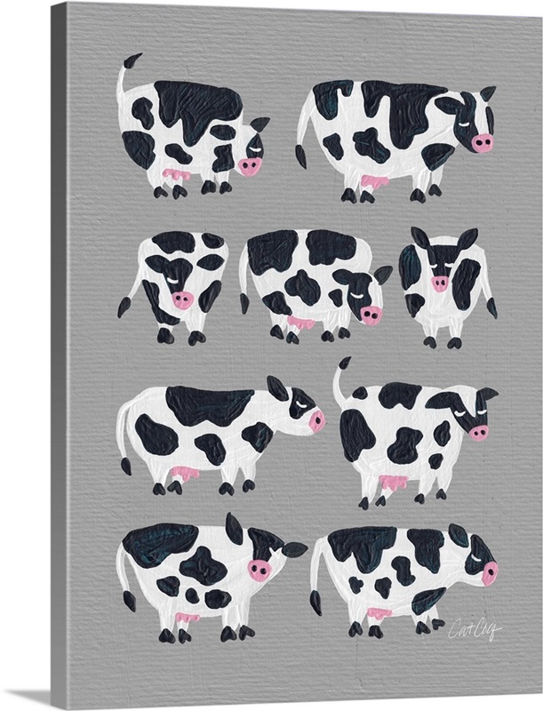 Grey Cow Collection Wall Art, Canvas Prints, Framed Prints, Wall Peels ...