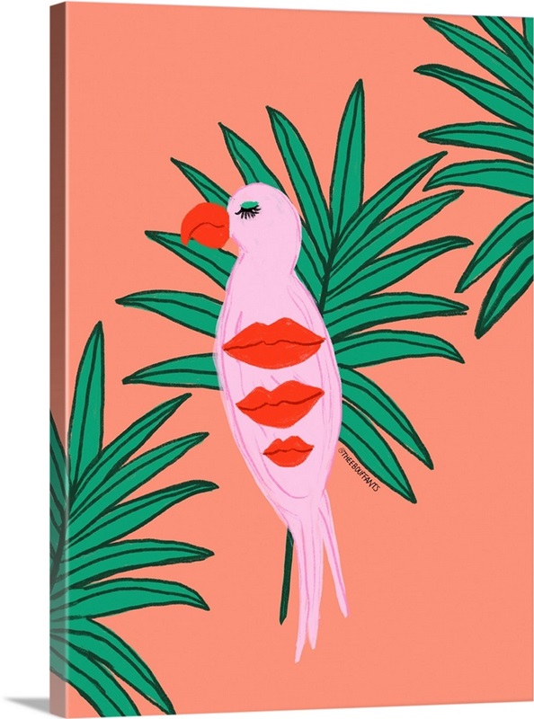Lip Parrot Wall Art, Canvas Prints, Framed Prints, Wall Peels | Great ...